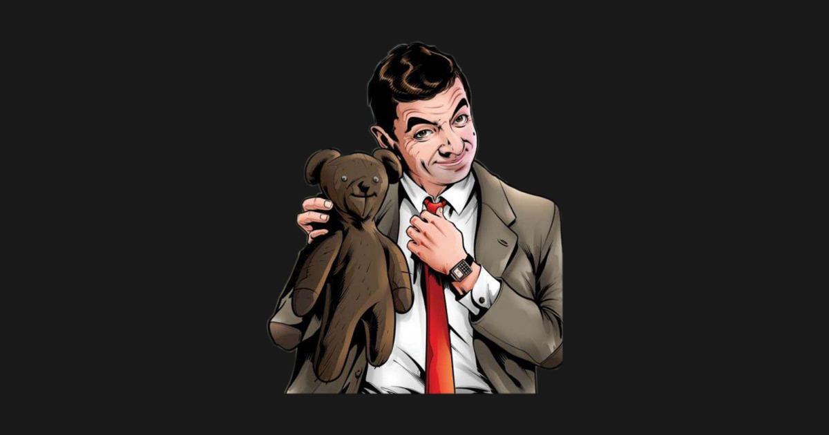 Bean and teddy bear - Rowan Atkinson - Tank Top | TeePublic