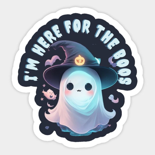 cute ghost boo - Halloween - Sticker | TeePublic