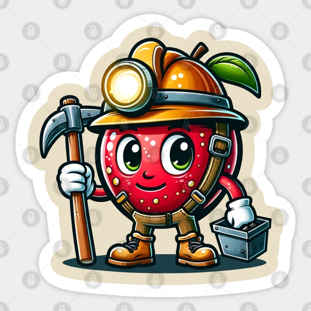 apple the miner - Miner - Sticker | TeePublic