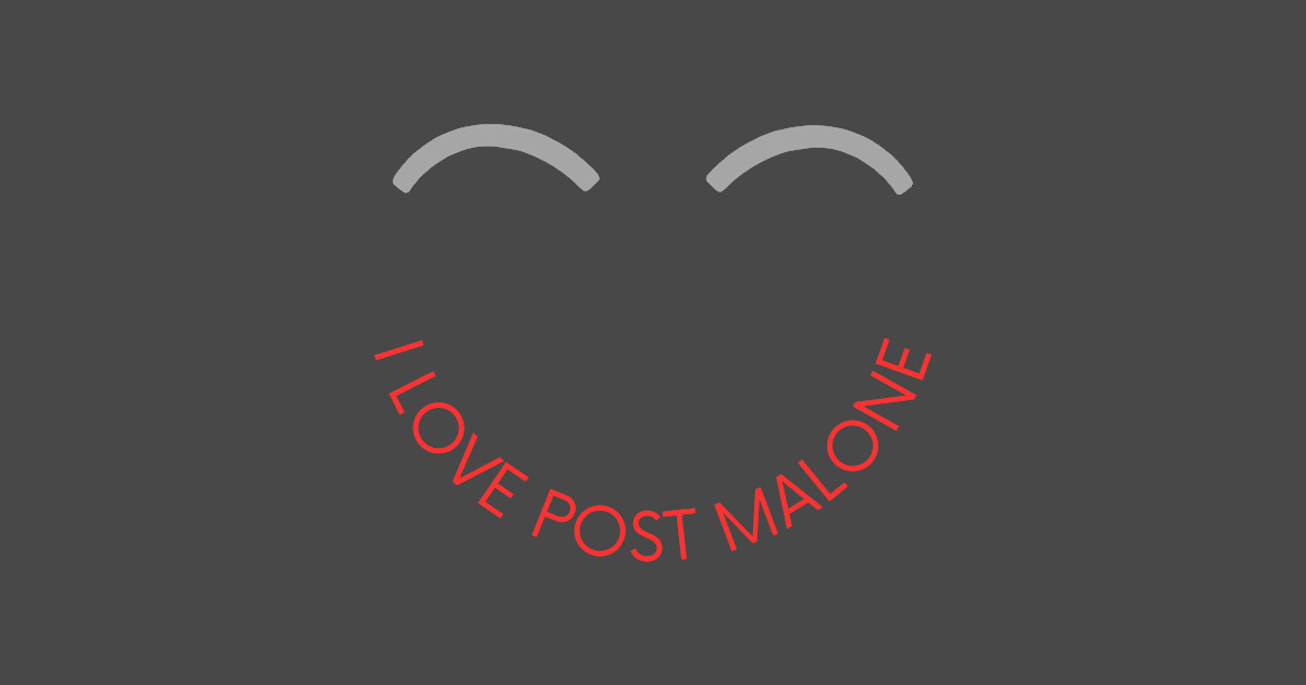 Post Malone smile fanart - Fanart - T-Shirt | TeePublic