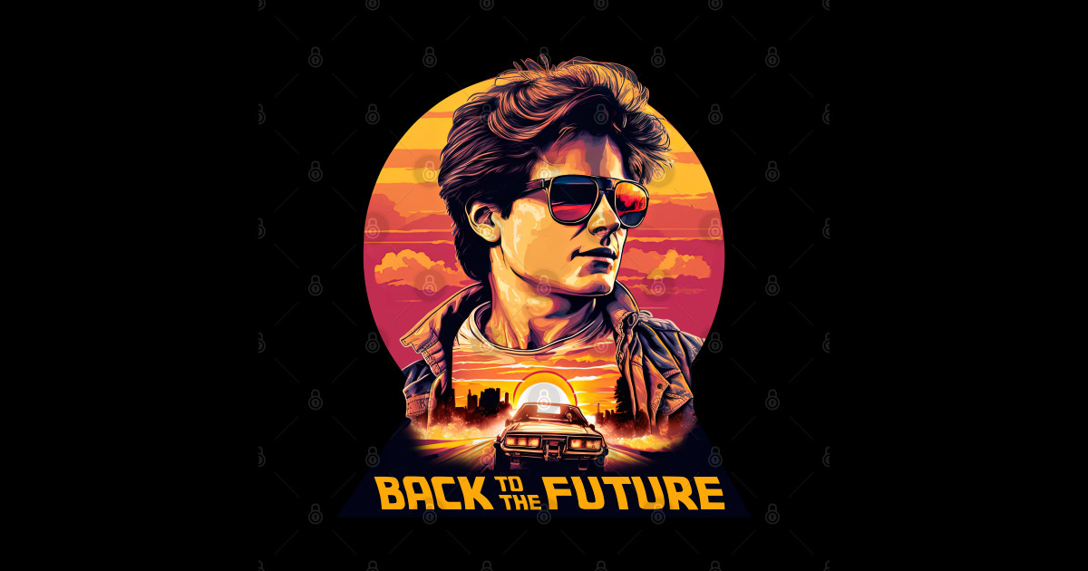 Marty's Time Machine - Back To The Future - Sticker | TeePublic