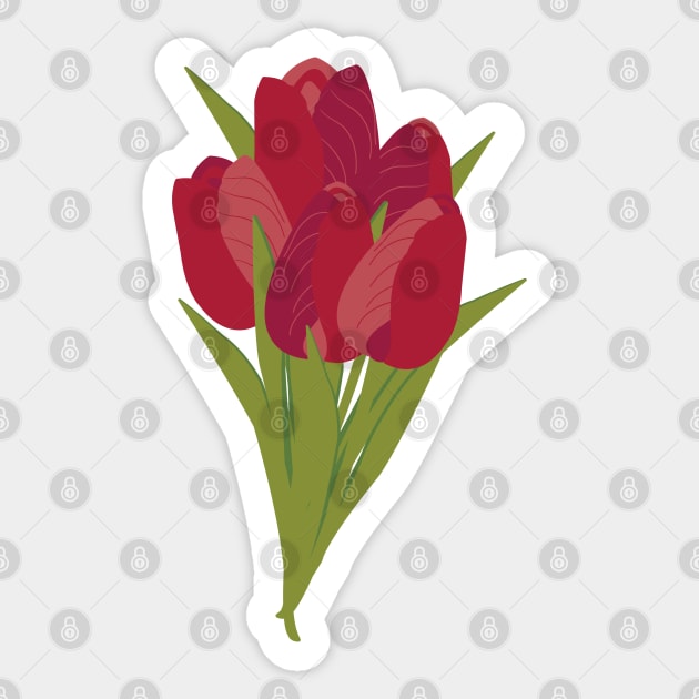 Classic Tulips - Tulips - Sticker | TeePublic