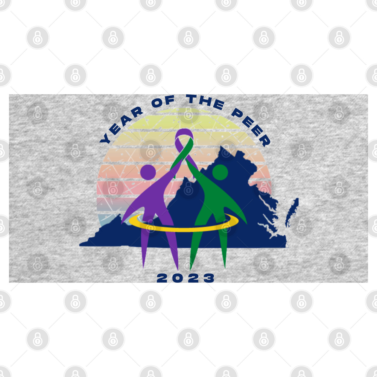 Year of the Peer Blue Text - Peer Support Specialist - T-Shirt | TeePublic