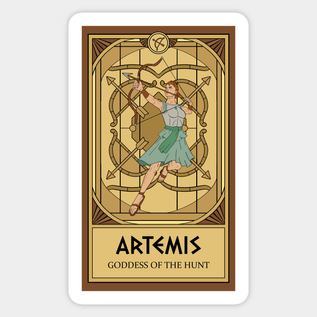Artemis Tarot Card - Artemis - Sticker | TeePublic