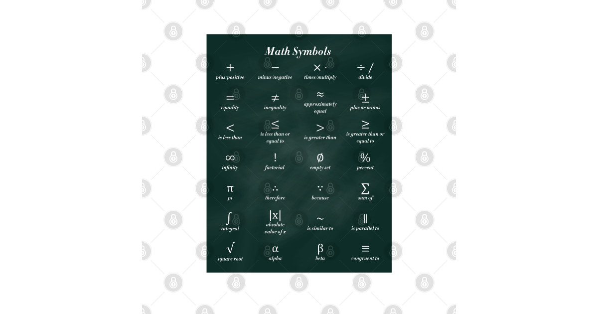 Math Symbols - Maths Symbols - T-Shirt | TeePublic