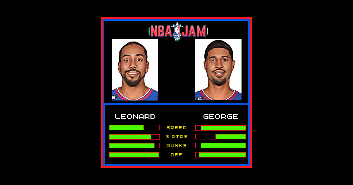 The Klaw & PG - NBA Jam Edition - Kawhi Leonard - Sticker | TeePublic