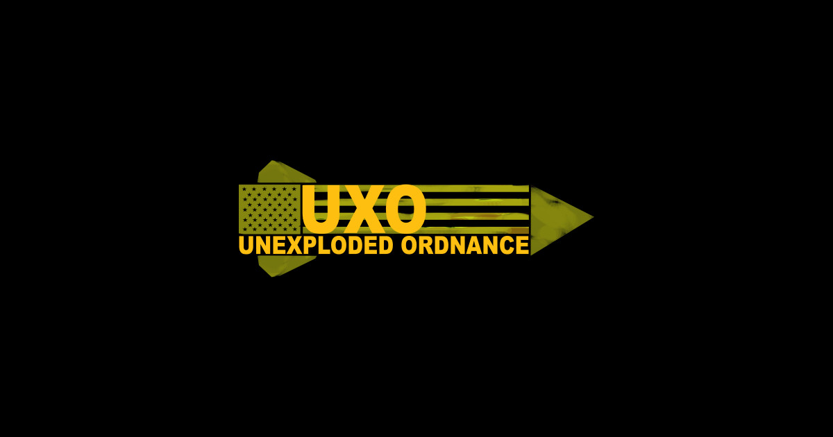 UXO Rocket, yellow and olive drab. - Uxo - Sticker | TeePublic