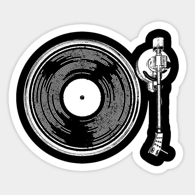 Record player with record - Record Player - Sticker | TeePublic