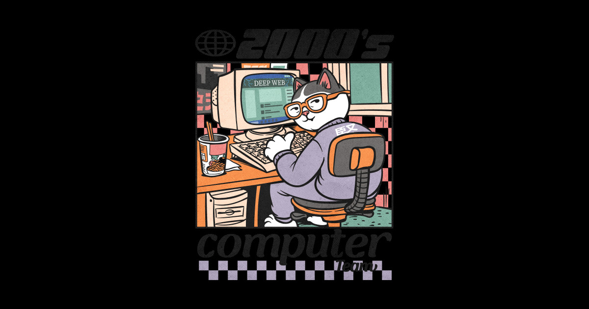 2000's computer team - 2000s - Sticker | TeePublic