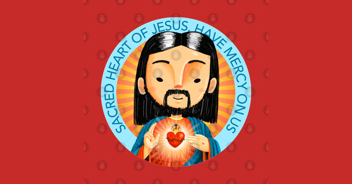 Sacred Heart of Jesus - Circle - Sacred Heart - T-Shirt | TeePublic
