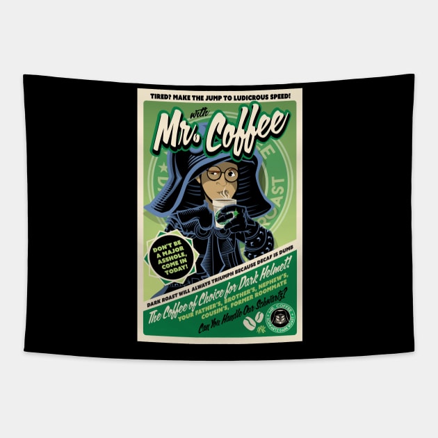 Mr. Coffee - Spaceballs - Tapestry | TeePublic
