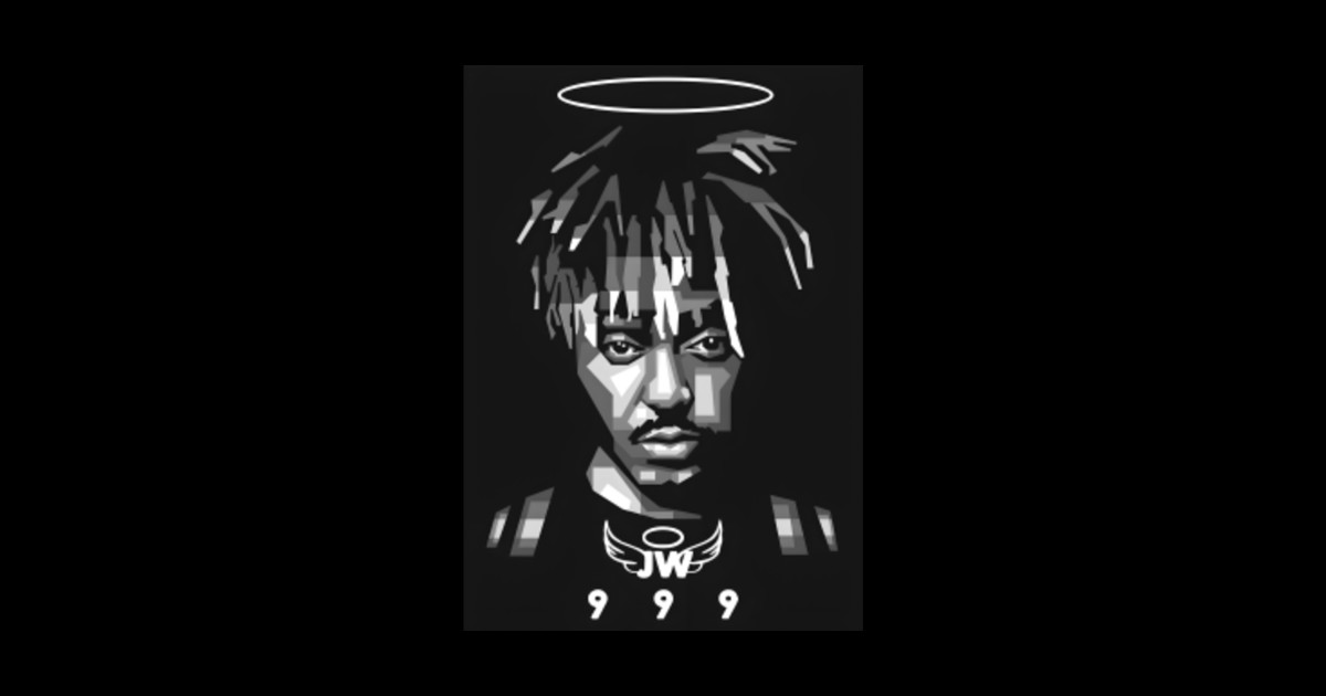 Juice Wrld 999 Black And White Style - Juice Wrld - Sticker | TeePublic