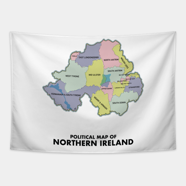Political map of Northern Ireland - Political Map Of Northern Ireland ...