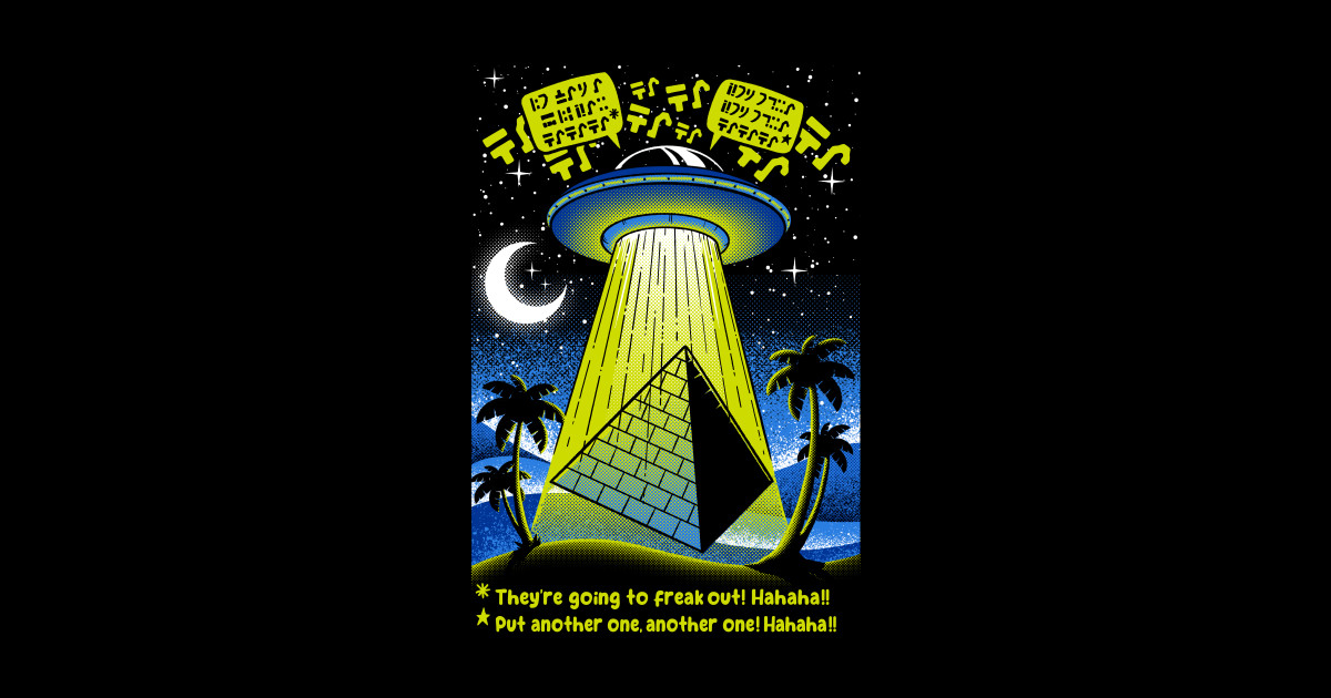 Because Aliens - Ufo Abductions - Sticker | TeePublic