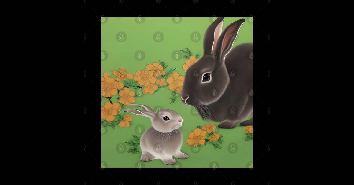 Rabbit and Kit - Year Of The Rabbit 2023 - Magnet | TeePublic