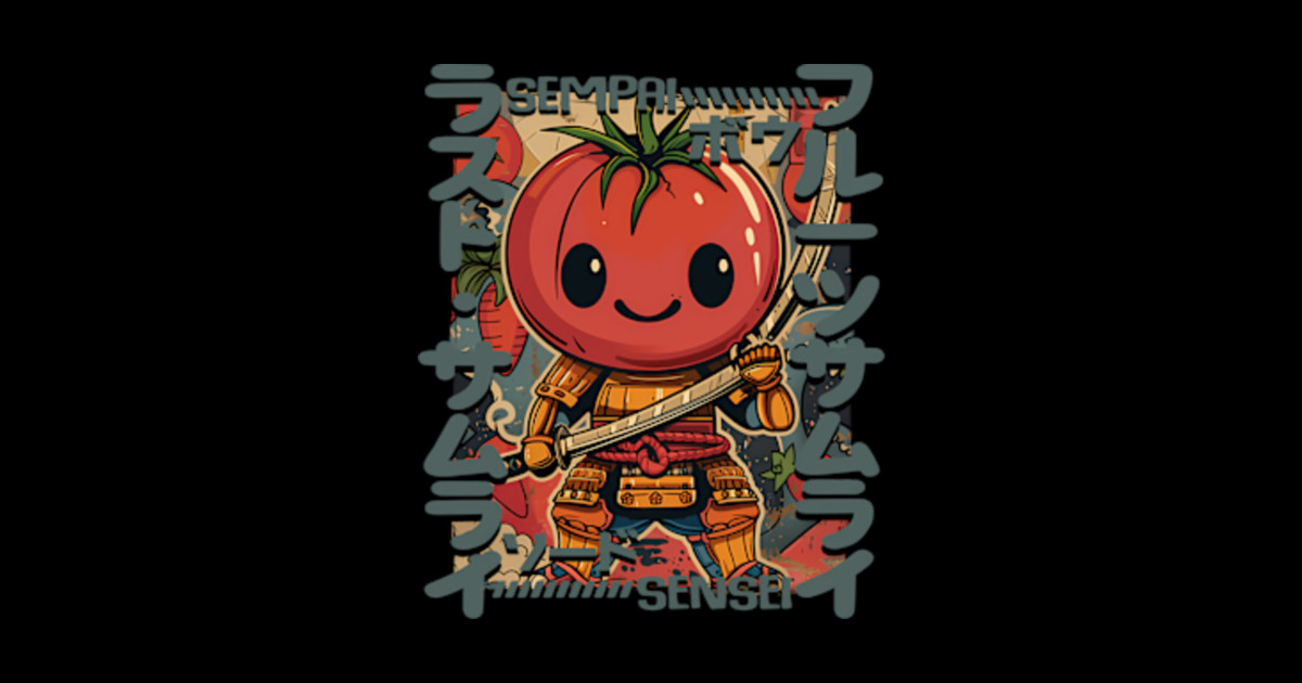 Samurai Tomato Warrior Old Ukiyo work Sensei Samurai - Samurai Tomato ...