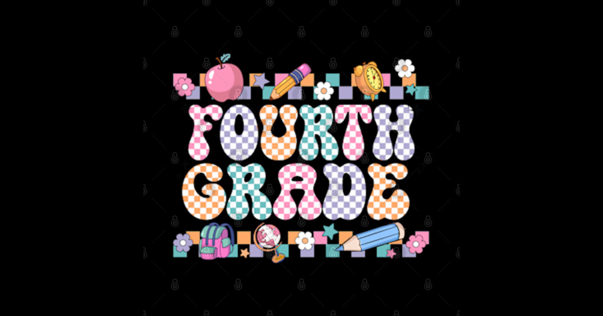 Groovy Fourth Grade Back To School 1st Grade Boy Girl - Back To School ...