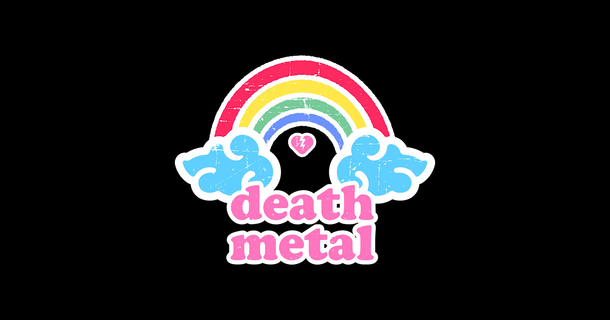 DEATH METAL Rainbow - Death Metal Rainbow - Sticker | TeePublic