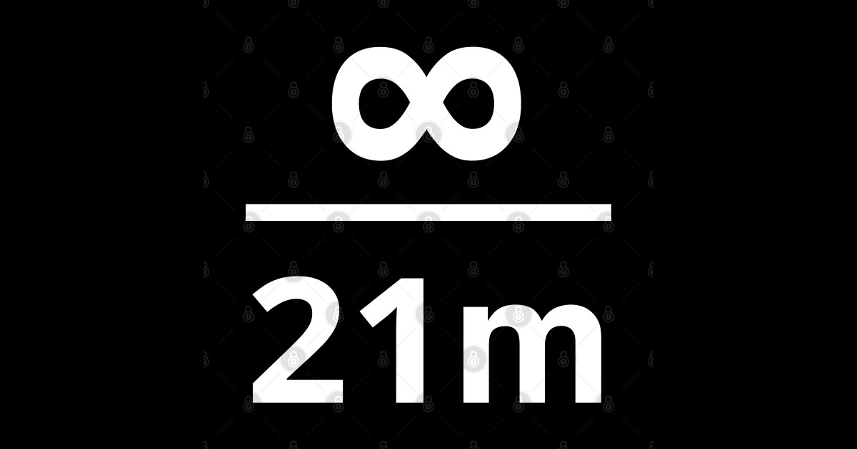 Infinity Divided by 21 Million - Bitcoin - Sticker | TeePublic