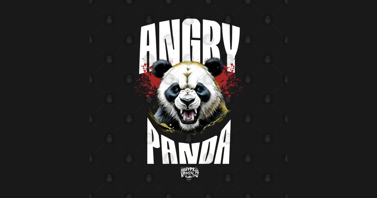 Angry Panda - Panda - T-Shirt | TeePublic