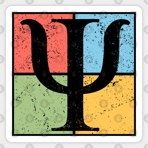 Psi Pop Art Design - Greek Letter and Science Icon - Psi - Sticker ...