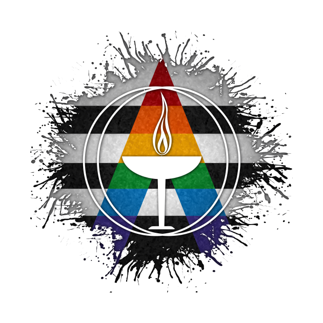 Paint Splatter LGBT Ally Pride Flag Unitarian Universalism Symbol ...