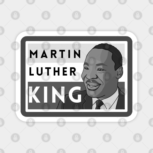 Martin Luther King Jr. in Black & White - Martin Luther King - Magnet ...