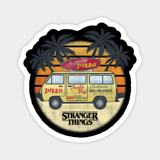 Stranger Things 4 Surfer Boy Pizza Van - Stranger Things - Magnet ...