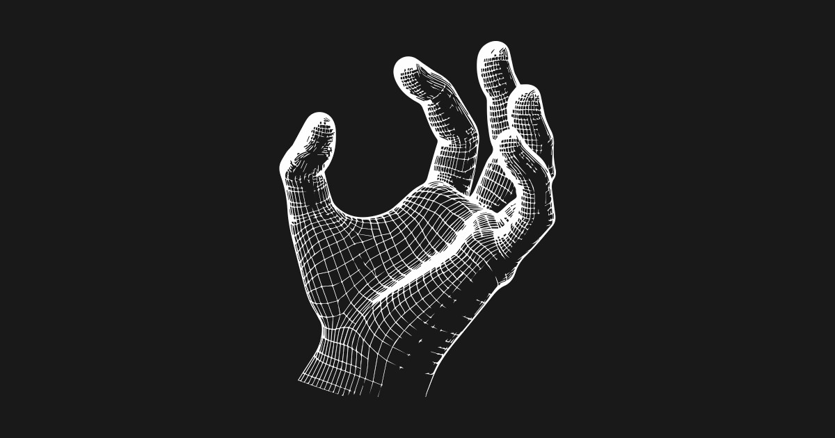 wireframes hand design - Hand - T-Shirt | TeePublic
