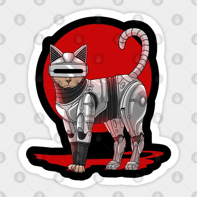 Robocat - Cat - Sticker | TeePublic