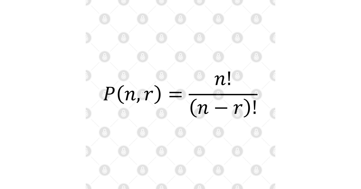 Permutation Formula (Black Version) - Permutation Formula - T-Shirt ...