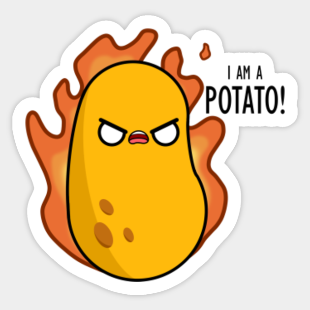 Cute Cartoon Potato || Angry Potato I Am A Potato|| Kawai - Cute Potato ...