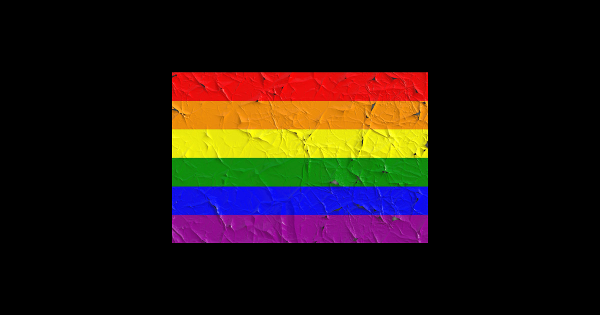 Distressed Rainbow Flag - Rainbow - Magnet | TeePublic