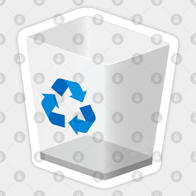 Windows 10 Recycle Bin Empty - Windows 10 Recycle Bin - Sticker | TeePublic