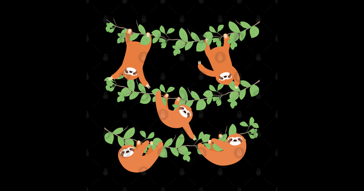 Tropical Rainforest Sloth - Sloth - Posters and Art Prints | TeePublic