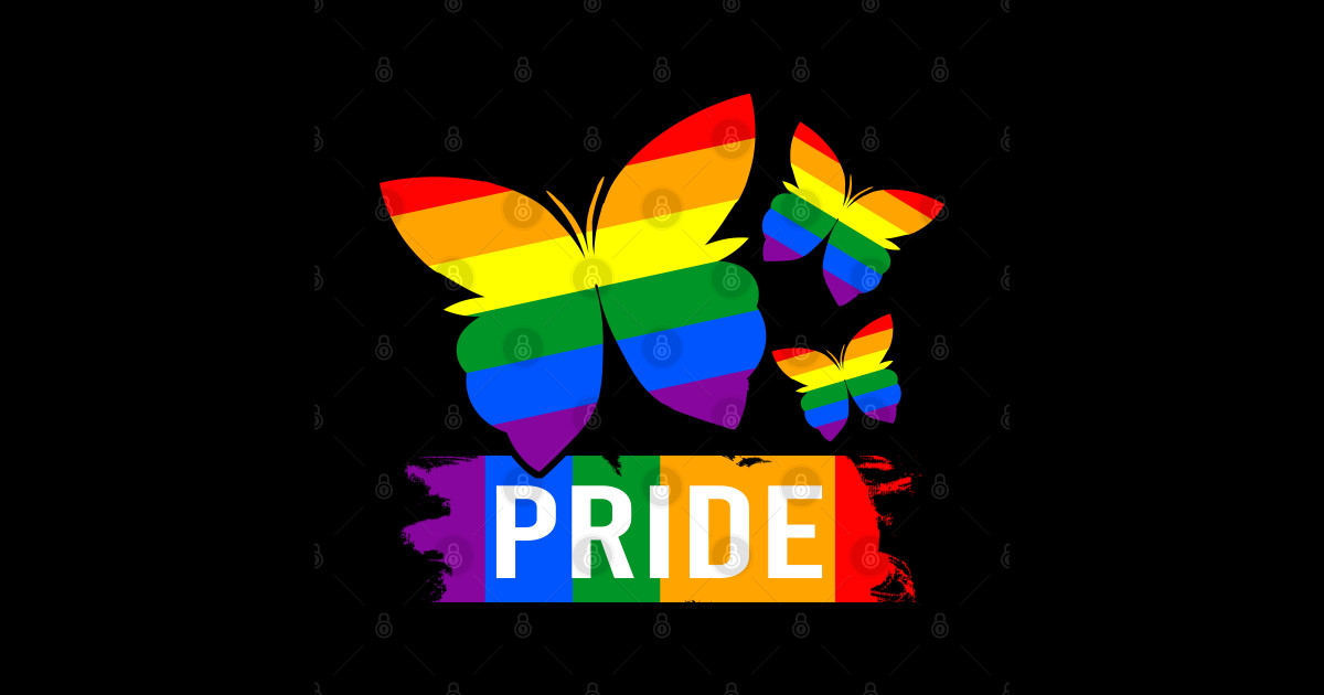 Rainbow Butterflies - Lgbt Pride - Lgbt Pride Month - Sticker | TeePublic