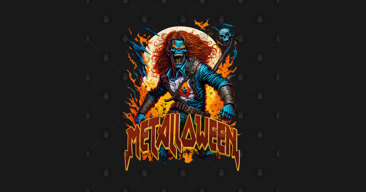 Heavy Metal Rock Halloween creepy scary - Halloween - T-Shirt | TeePublic