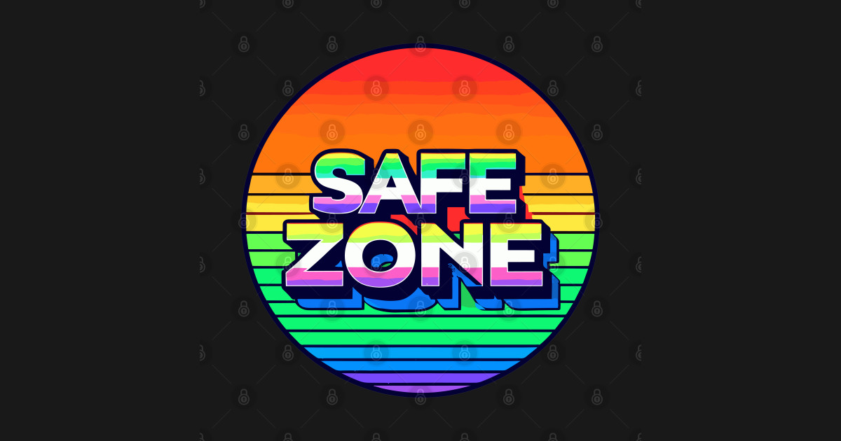 LGBT Safe zone Sign Rainbow - Lgbt Pride Month - T-Shirt | TeePublic