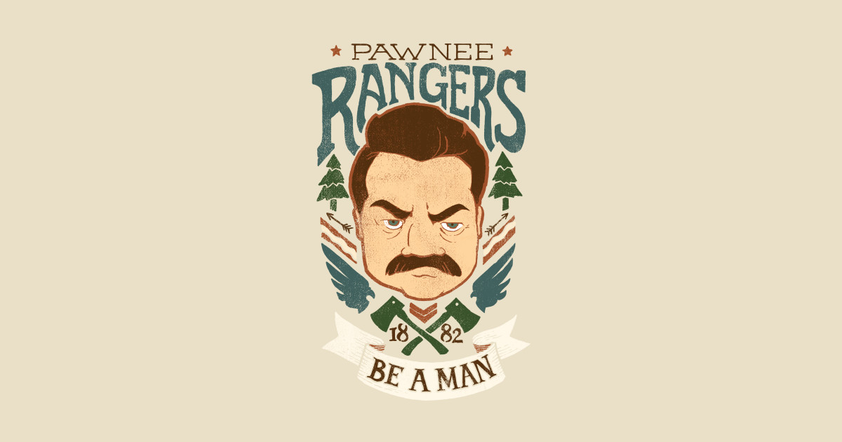 Pawnee Rangers - Ron Swanson - T-Shirt | TeePublic