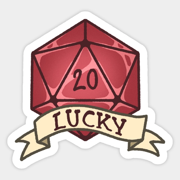 Lucky Roll - Nat 1 - Sticker | TeePublic