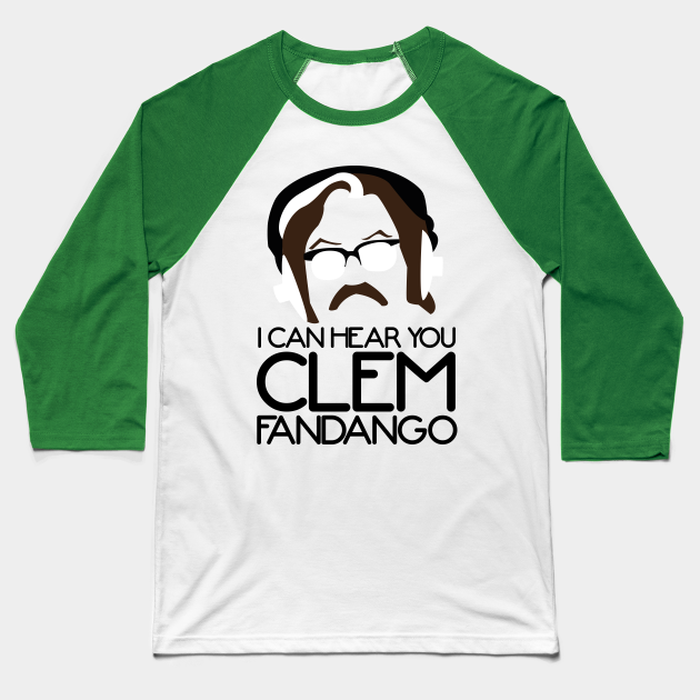 I Can Hear you Clem Fandango - Toast Of London - Baseball T-Shirt ...