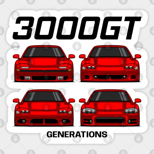 3000GT JDM Legend Generations - 3000gt - Sticker | TeePublic