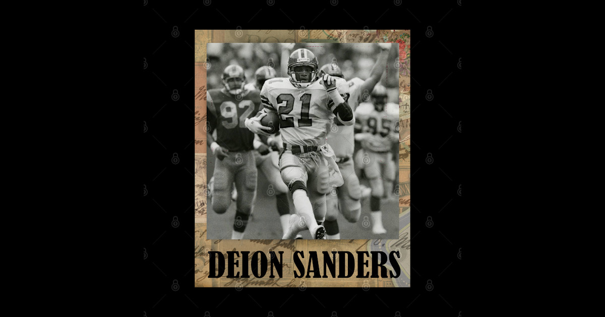 Deion Sanders // Vintage Frame - Deion Sanders - Sticker | TeePublic
