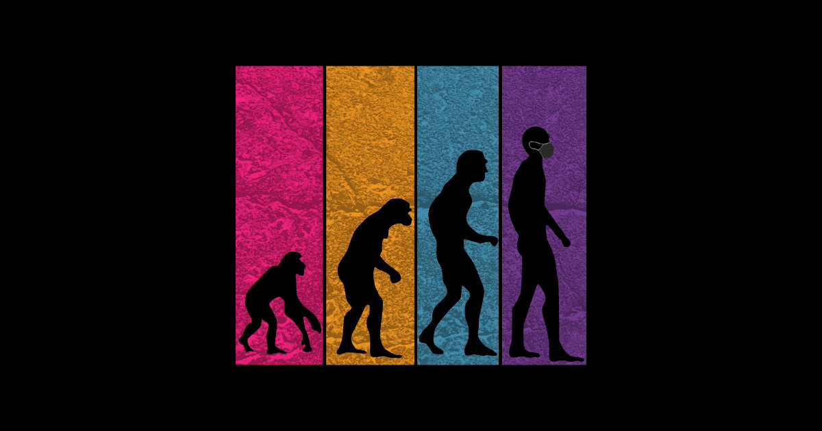 Evolution Mask - Human Evolution - Sticker | TeePublic