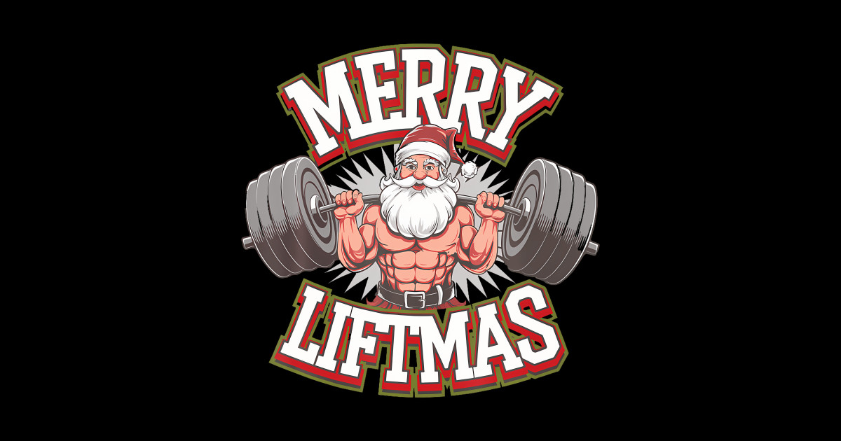 Merry Liftmas Weightlifter Fitness - Merry Liftmas - Sticker | TeePublic