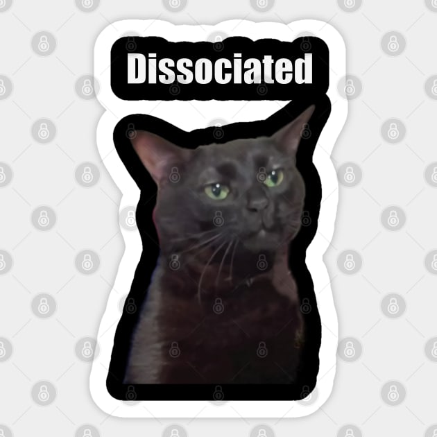Dissociated cat meme - Cat Meme - Sticker | TeePublic