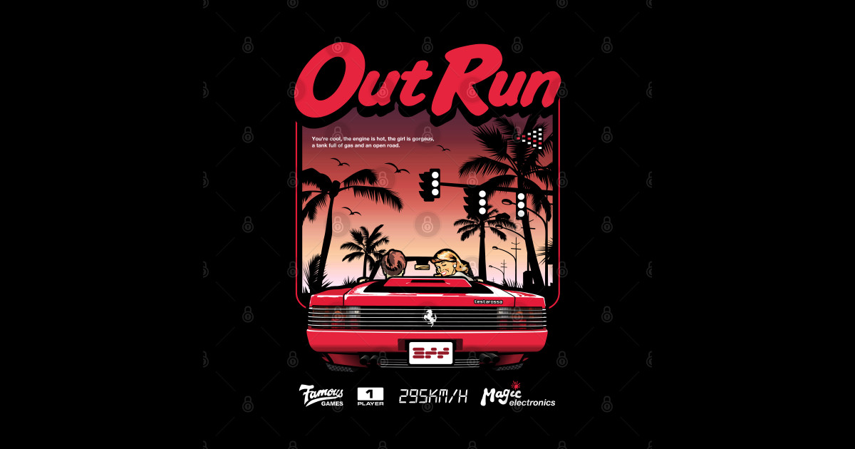 Out Run Retro Vintage Arcade Gaming - Out Run - Posters and Art Prints ...