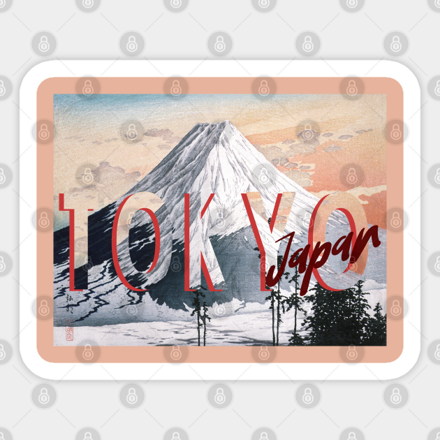 Tokyo Japan Mt Fuji Graphic - Tokyo - Sticker | TeePublic