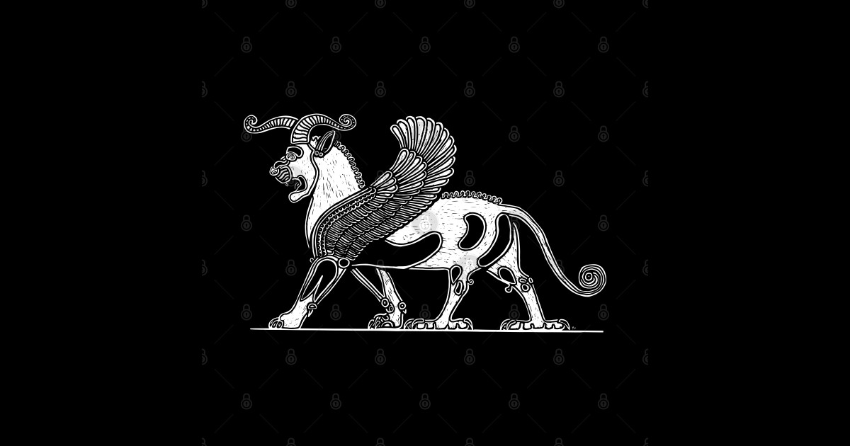 Winged Griffon of Darius the Great - Griffon - Sticker | TeePublic