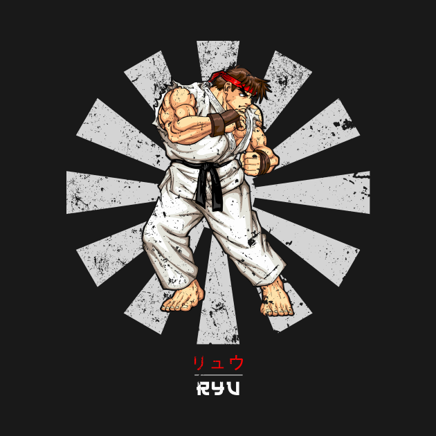 Ryu Street Fighter Retro Japanese - Street Fighter - T-Shirt | TeePublic